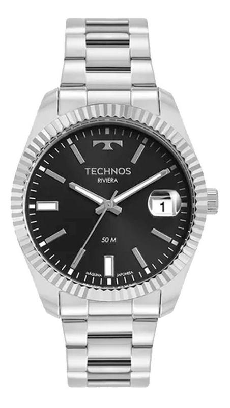Relógio Technos Masculino Analógico Riviera Prova Dagua Prata 2415DJ/1P ...