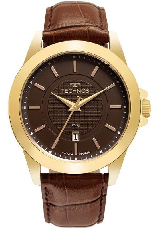 Relógio Technos Masculino Classic Steel 2115mya/0m Cor da correia ...