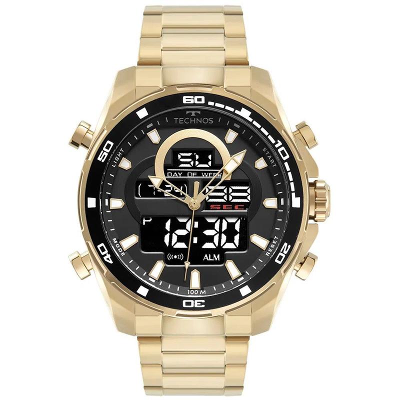 Relógio Technos Premium DigiTech Masculino Com Mostrador Detalhado ...