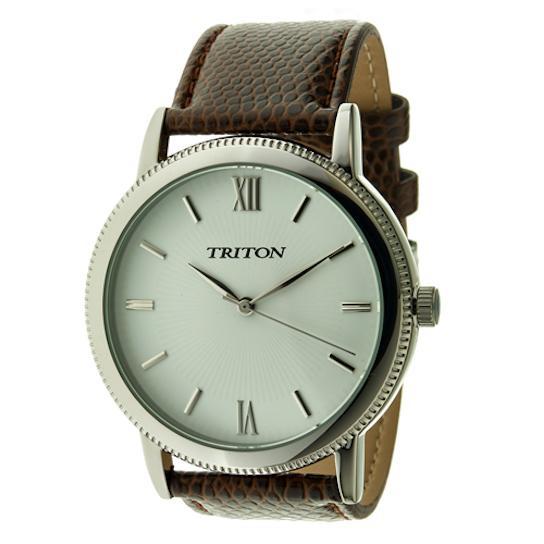 Relógio Triton MTX224 Prata/Marrom - Relógio Masculino - Magazine Luiza