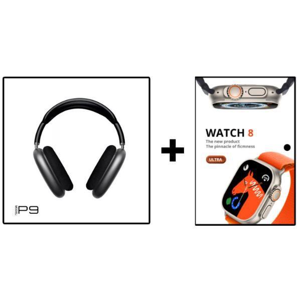 Relogio Watch 8 Ultra + Fone de Ouvido P9 - Sandro - Smartwatch e ...