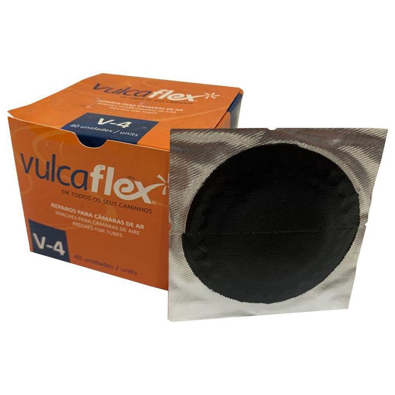 Remendo Redondo V-04 a frio Caixa com 40 unidades - Vulcaflex - Câmara de Ar de Moto - Magazine ...