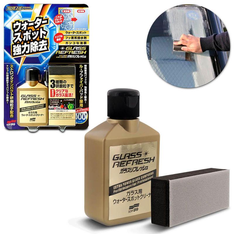 Removedor De Manchas De Vidros e Para-brisa Soft99 Glass Refresh 80ml Descontaminante de Chuva ...
