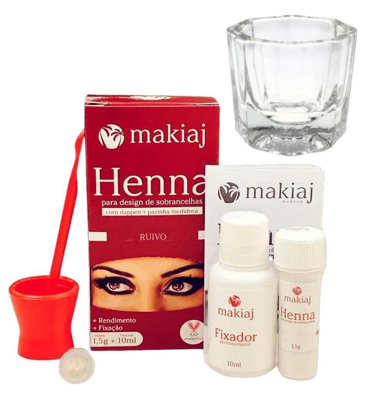 Rena para sobrancelhas kit henna makiaj profissional alto rendimento ...