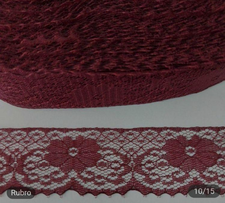 Renda Rígida LJ-57 - 3,8cm Cor RubroPeça com 100 metros - Lalujú Rendas ...