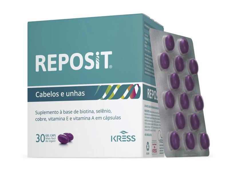 Reposit Cabelos e Unhas 30 cápsulas Kress - Nutricosméticos - Magazine Luiza
