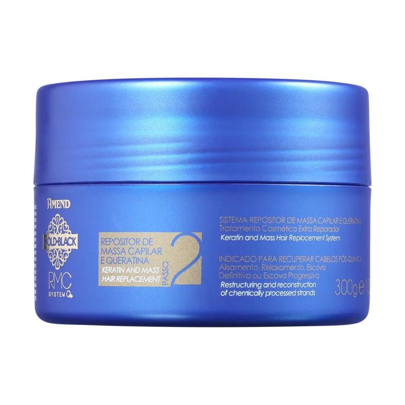 Repositor de Massa Capilar e Queratina Amend Gold Black RMC System Q+ ...