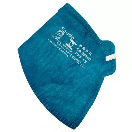 Respirador Dobravel Air Safety Pff1 Mask Face S/ Valvula Azul Royal Ca ...