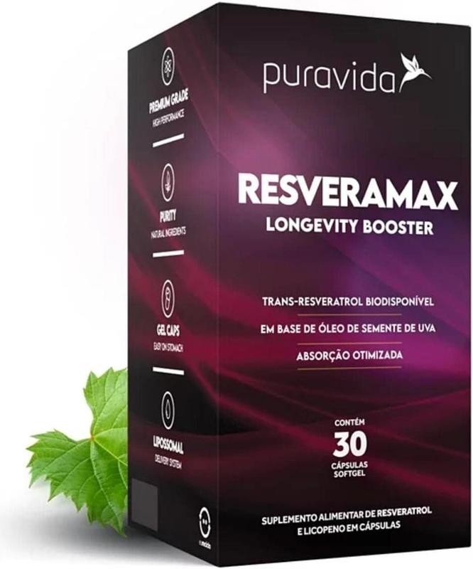 Resveramax Resveratrol Longevity Booster 30 Cáps - Puravida - Pura Vida ...