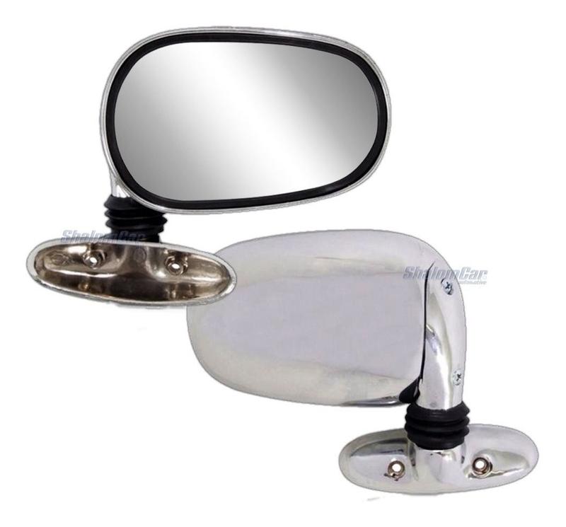Retrovisor Universal Cromado Passat Fusca Fiat 147 Brasilia - SHALOMCAR ...