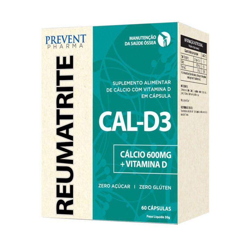 Reumatrite CAL-D3 600mg/5mcg c/60 Cápsulas - Cálcio - Magazine Luiza