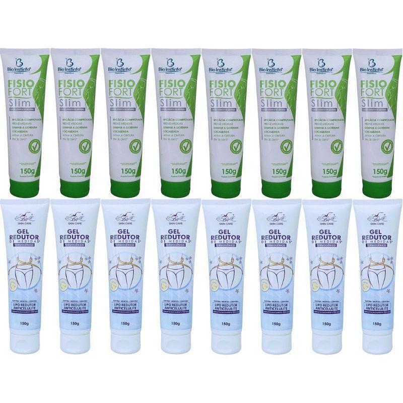 Revenda 8 Gel Lipo Redutor + 8 Gel Anticelulite Medidas - Bel Kit ...