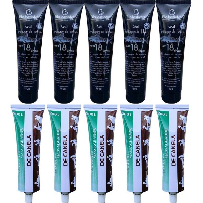 Revenda Atacado 5 Gel Cartilagem de Tubarão + 5 Unguento de Canela ...
