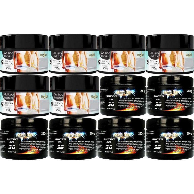 Revenda Atacado 6 Super Gel 30 Ervas 250g + 6 Gel Lipo Redutor 250g ...