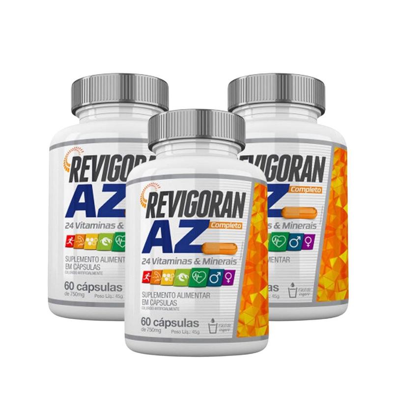 Revigoran A-Z Completo 60 Cápsulas Nutrends Kit 6 Meses ...
