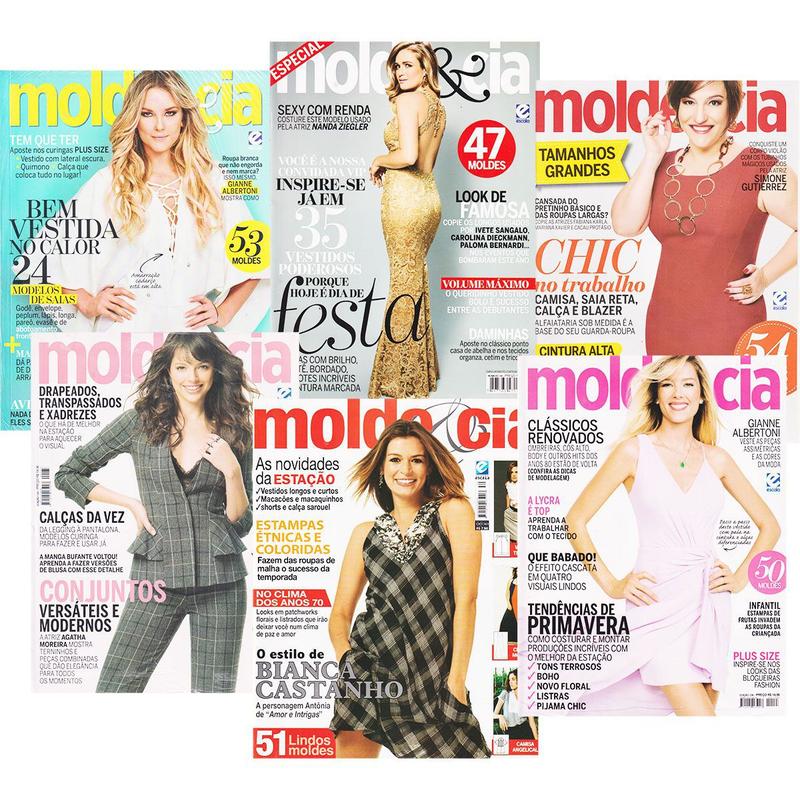 Revista Moda Look Roupa Corte Costura Com Moldes - Escala - Outros ...
