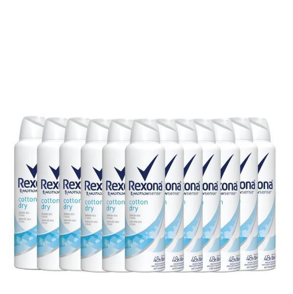Rexona Antitranspirante Aerosol Cotton Dry Azul 150ml - 12 Unidades ...
