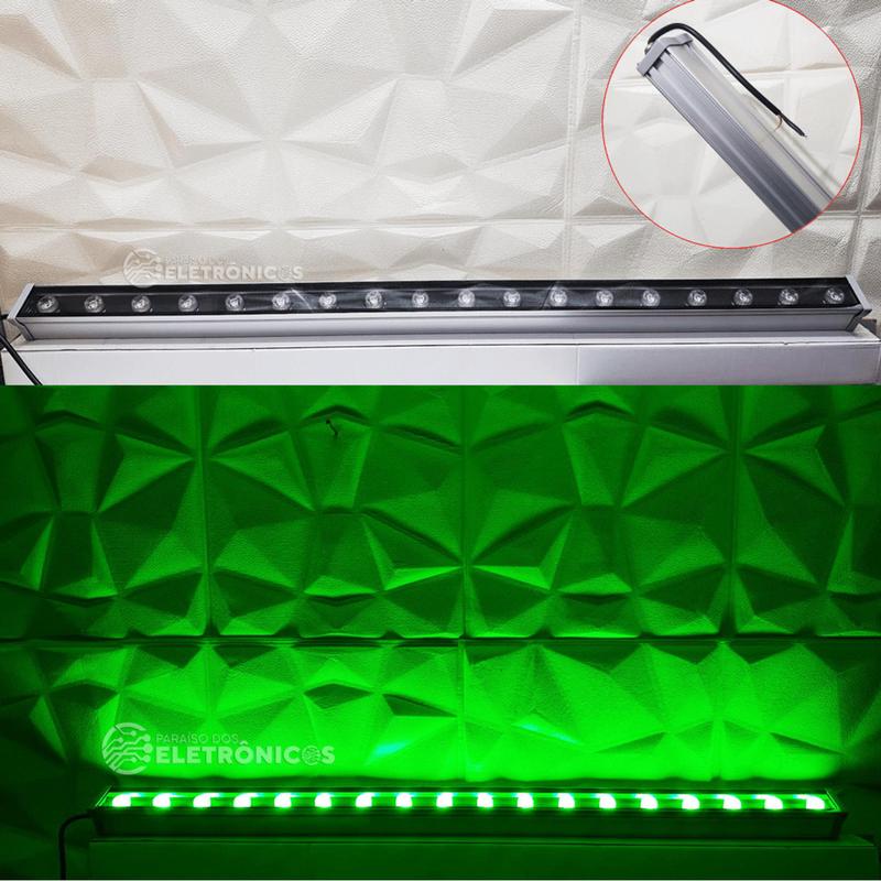 Ribalta Barra 18 LED Iluminação Luz Verde Para Decoração Casa Loja E ...