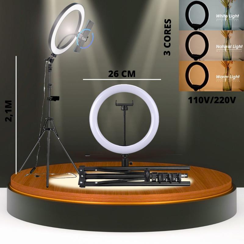Ring Light Profissional Led Otimo para Fotos Maquiagem 26cm ...