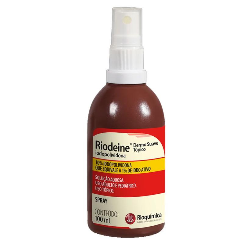 Riodeine Dermo Suave Antisséptico Tópico Spray 100mL - Acessórios para ...