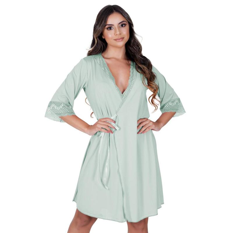 Robe Luxo Hobby Roupão Gestante E Pós Parto Noiva Lua De Mel - Stinger ...