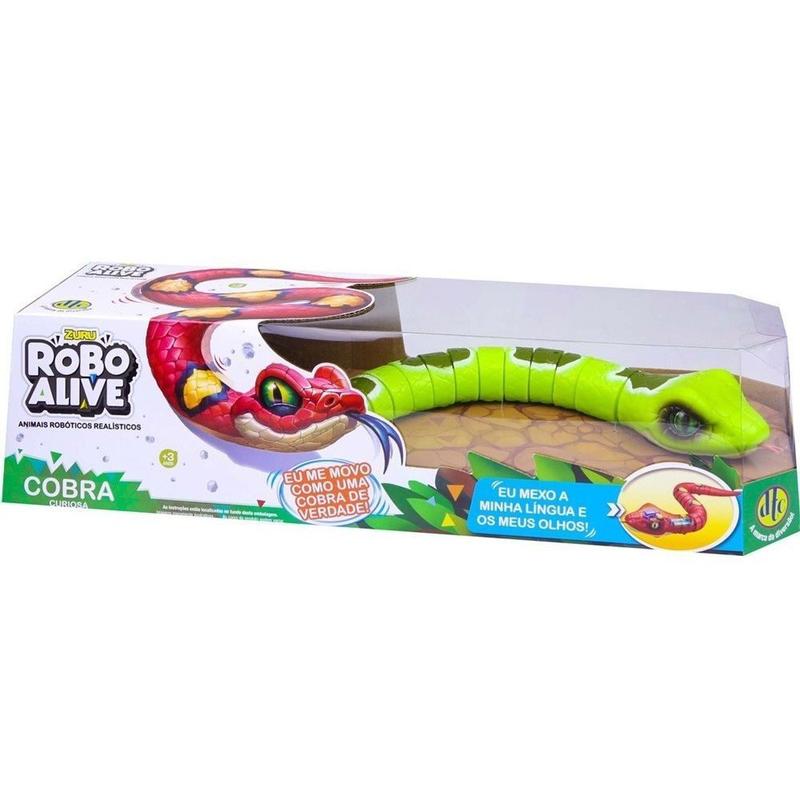 Robo Alive Figura Eletrônica Cobra Verde - Candide 1120 - Bonecos ...