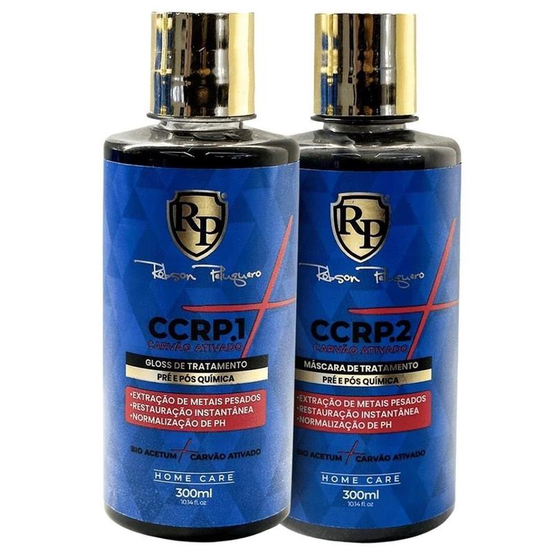 Robson Peluquero Kit Ccrp Carvão Ativado 2 X 300Ml - Kit de Tratamento ...