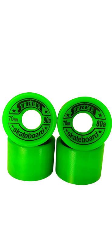 Roda De Longboard 80A - 70Mm Verde - Street Skateboard - Rodas de Skate ...