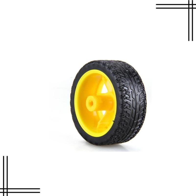 Roda + Pneu 65mm Robotica Para Arduino Projetos - Robomix - Equipamento ...