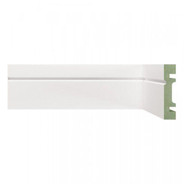 Rodapé de MDF 7cm x 15mm x 2,40m com Friso Resistente a Umidade ...