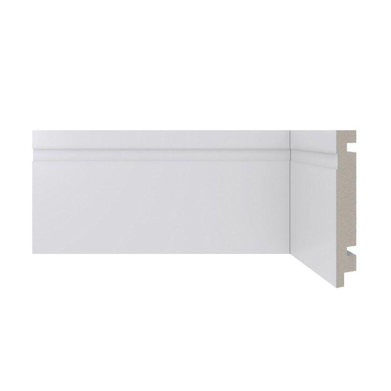 Rodapé de Poliestireno Santa Luzia 457 Branco 100mm x 16mm x 2400mm ...