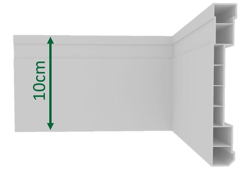 Rodapé PVC Frizado 10 cm/ com 2,40 metros x 1,5cm 10 Unidades ...