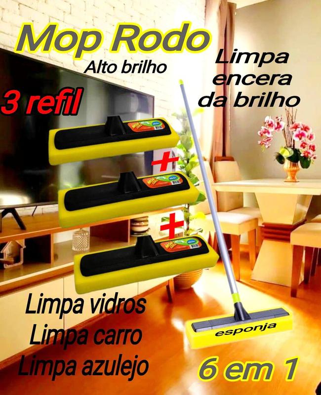 rodo de passar pano mop espuma cera vassoura vidros chão cozinha casa ...