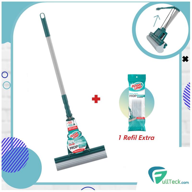 Rodo Mop Limpeza Geral Plus Flash Limp + 1 Refil Extra - Mop - Magazine ...