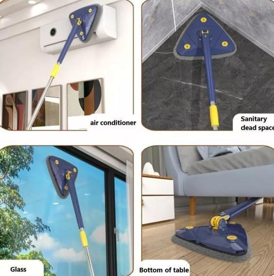 Rodo Triângulo Mop Giratório 360 Para Piso Lava E Seca Pano - Mop ...