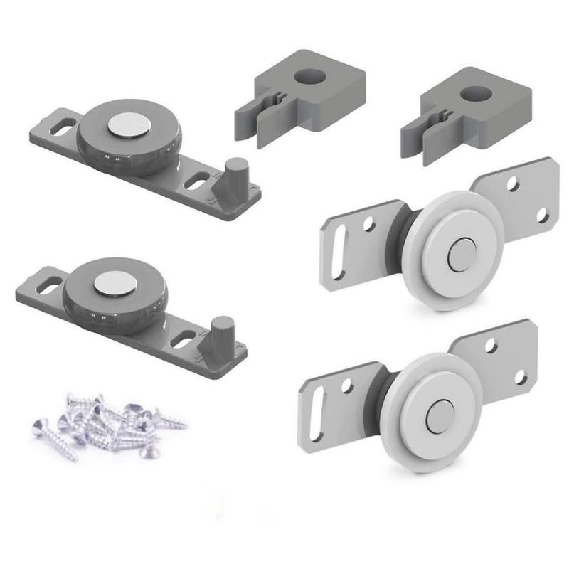 Roldana Porta De Armário Deslizante Com Guia Correr Kit 1P - Joelini ...