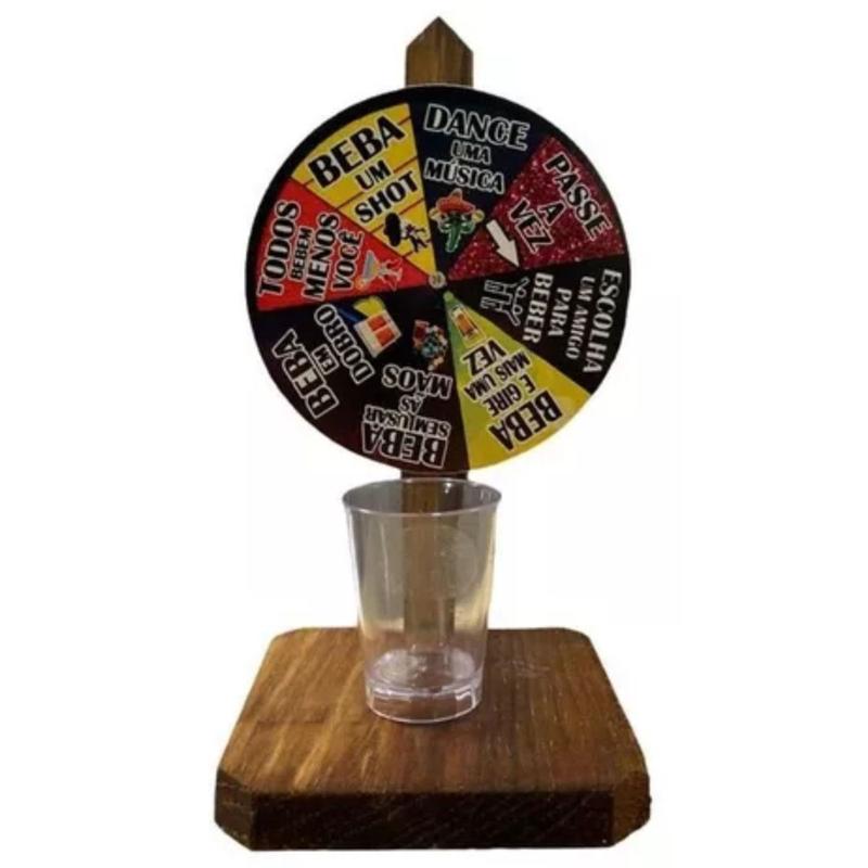 Roleta Colorida Drink Jogo de Bebidas Vira Shot Tequila - Inova Decor ...