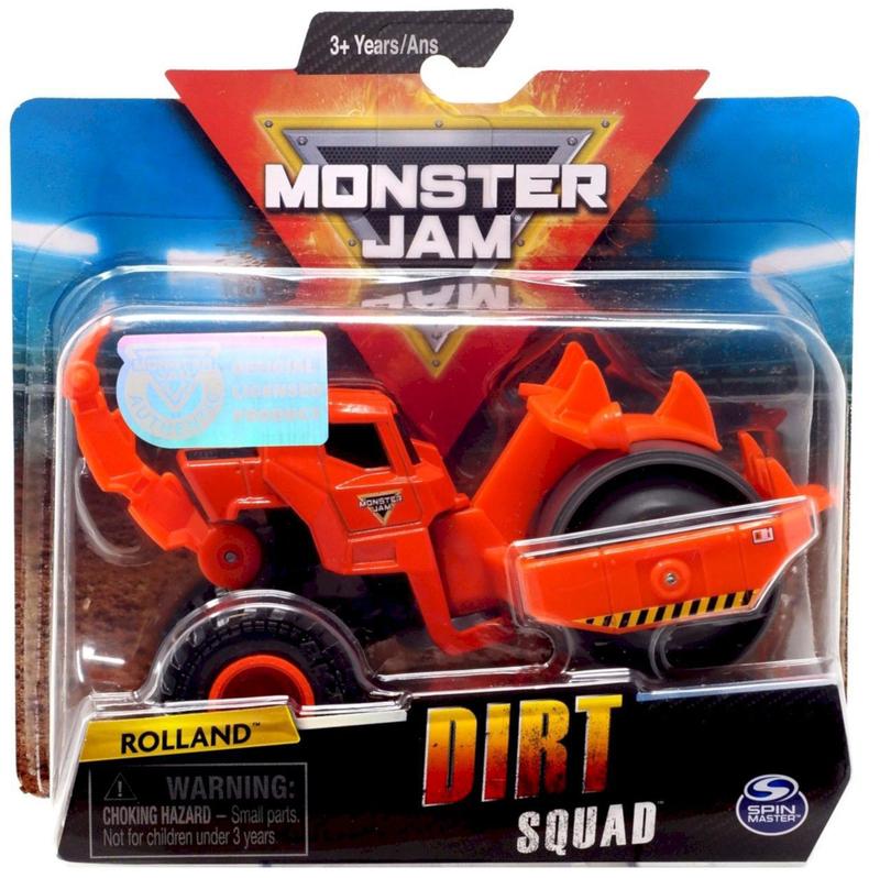 Rolland - Dirt Squad - Trator Rolo Compressor Monster Jam - 1/64 - Spin ...