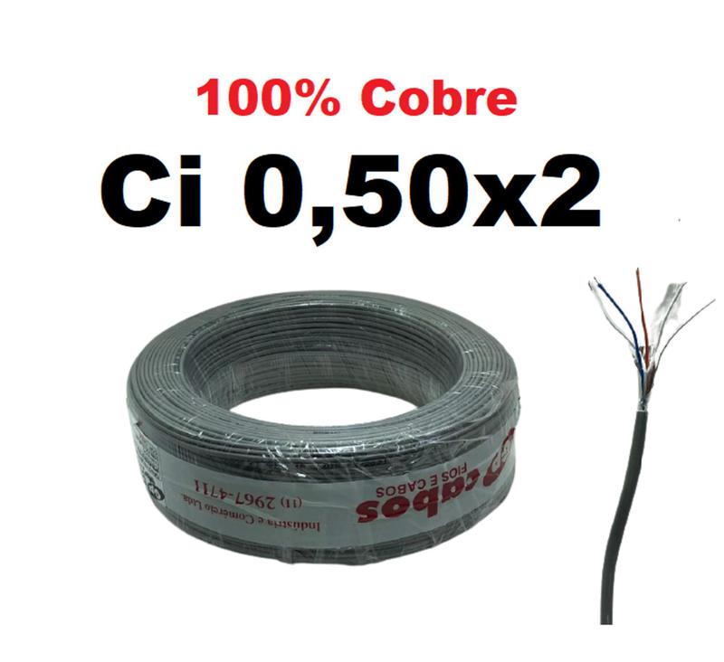 Rolo 20MT Cabo Telefônico Blindado Ci 0,50X2 Pares Cobre - Gp Cabos ...