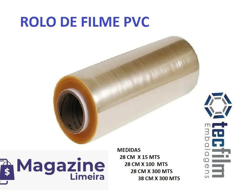 Rolo Bobina Plastico De Filme Pvc 28cm X 100m De Qualidade - TECFILM ...