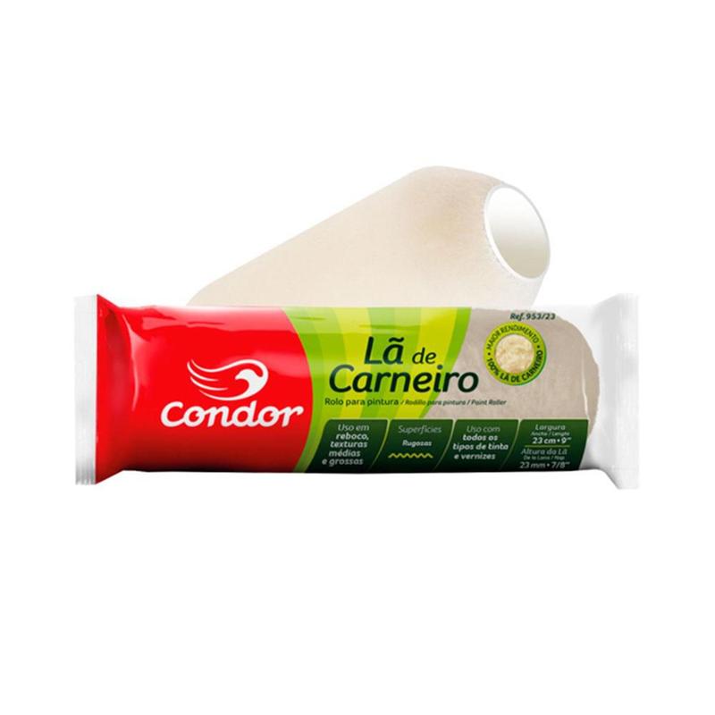 Rolo De Lã Natural Condor 23cm Sem Suporte 953 - Rolo de Pintura ...