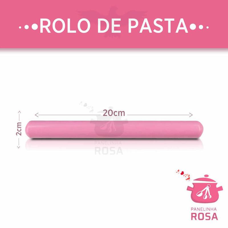 Rolo de Pasta Americana - 20 CM X 2,0 CM - Panelinha Rosa - Rolo de ...