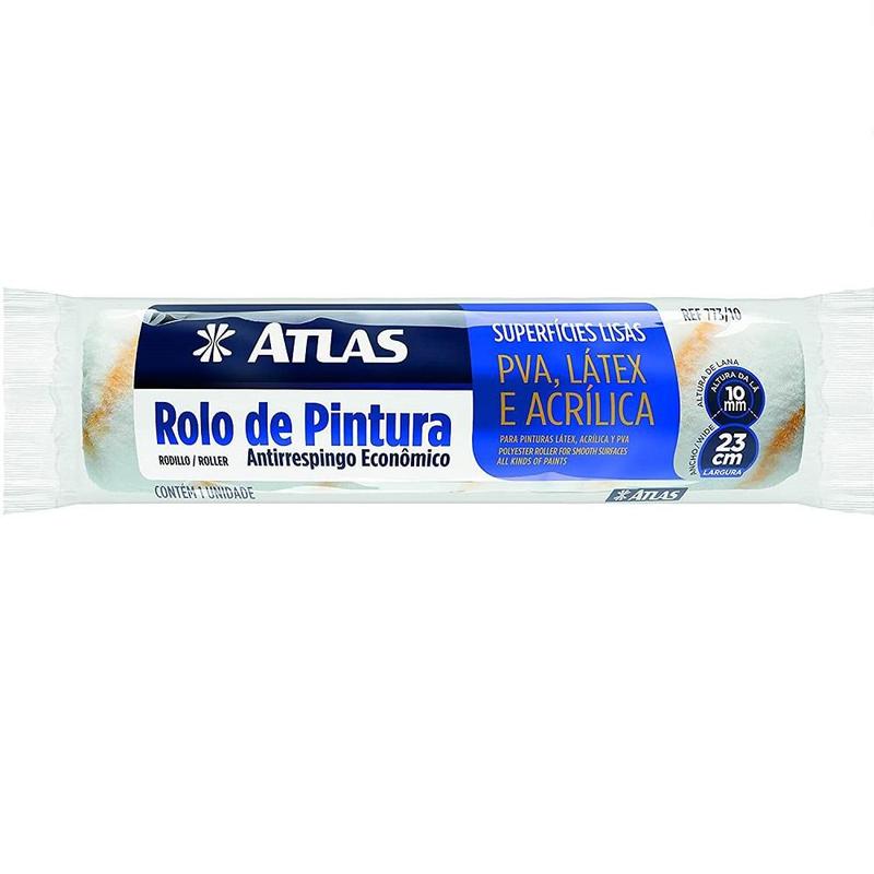 Rolo de Pintura Com La Sintetica Anti-respingo 733 23cm Atlas - Rolo de ...