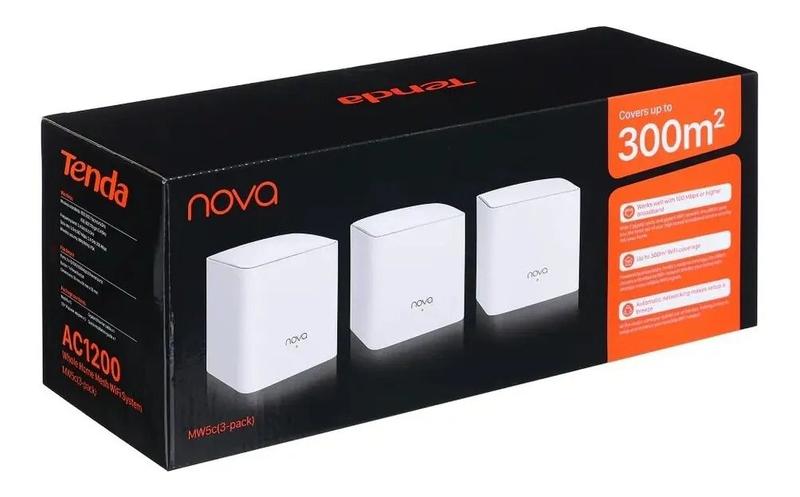 Roteador Wifi Mesh Gigabit Casa Conectada Mw5c Tenda Kit C/ 3 Peças ...