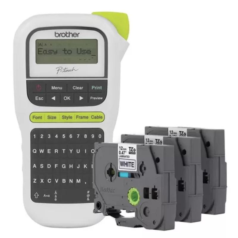 Rotulador Brother Eletronico E Portatil Com Pack 3 Fitas - Etiquetadora ...