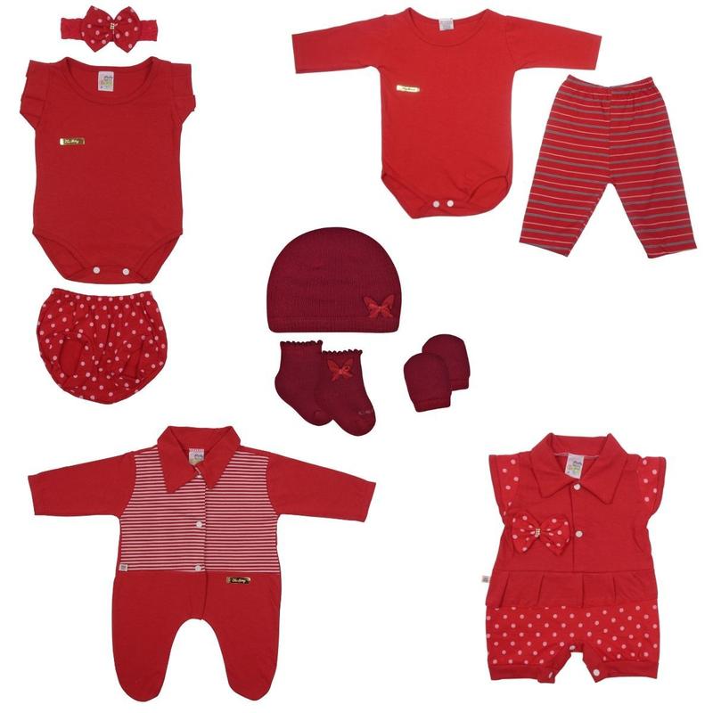 Roupa De Bebê Recém-nascido Menina Macacão E Touca 10 Peças - Eve Baby ...