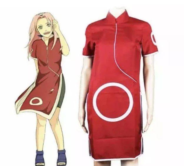 roupa fantasia Sakura naruto haruno sasuke uchiha anime cosplay ...