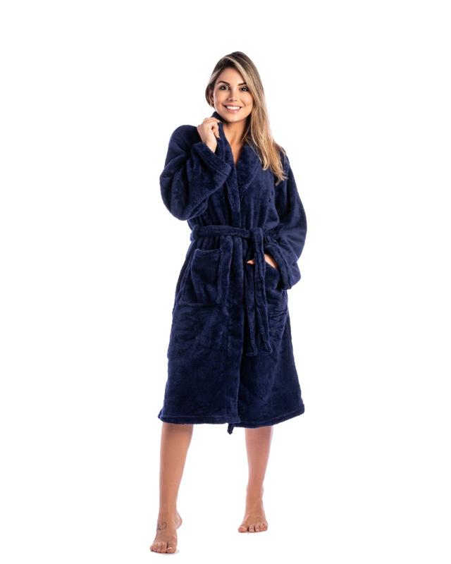 Roupão de Microfibra Adulto Fleece - Feminino/masculino - 220gr/m ...