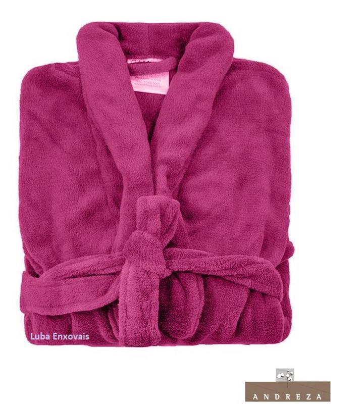 Roupão de Microfibra Adulto Fleece - Feminino/masculino - 220gr/m ...