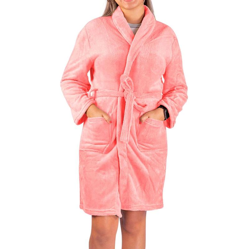 Roupão Microfibra Feminino Manga Longa Antialérgico Camesa - Roupão e ...